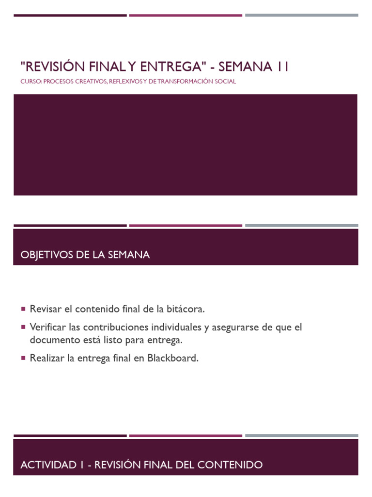 Revisión y Entrega de Bitácora Final | PDF | Blog