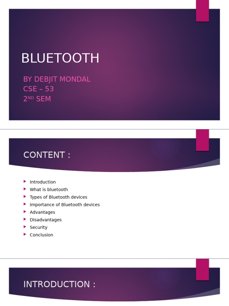 Bluetooth Technology | PDF | Bluetooth | Computer Network