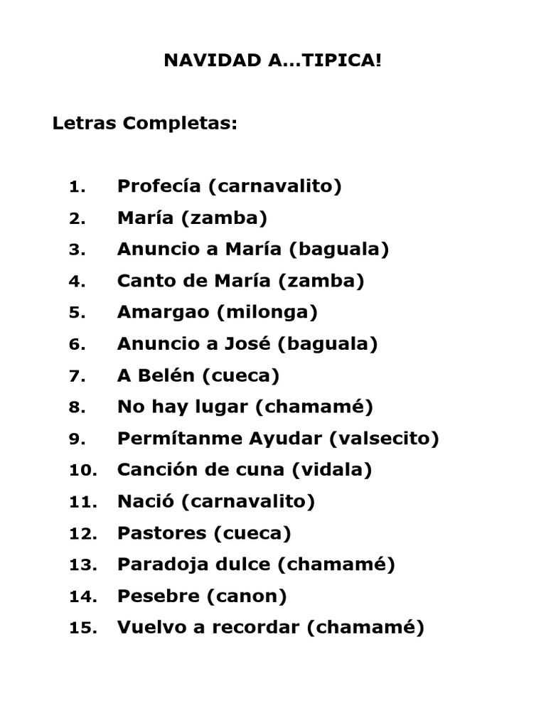 Letras Completas | PDF | María, madre de Jesús | Amor