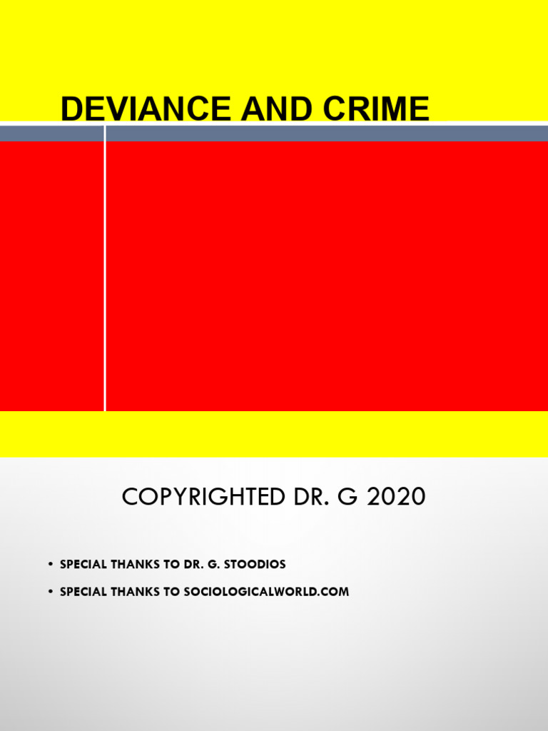 Crime and Deviance Lecture | PDF | Deviance (Sociology) | Crimes