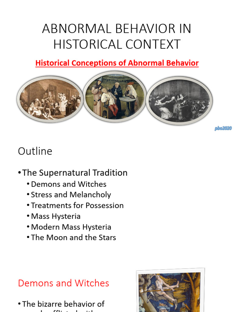 Abnormal Behavior in Historical Context 2 | PDF | Mental Disorder ...