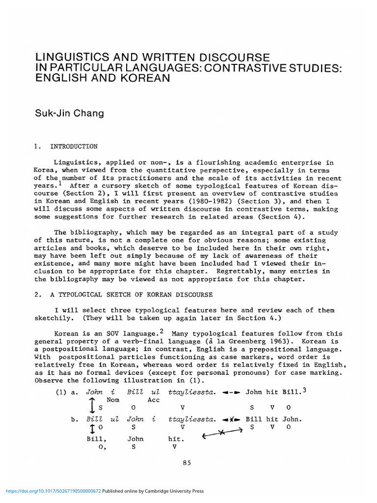 English and Korean | PDF | Korean Language | Linguistics