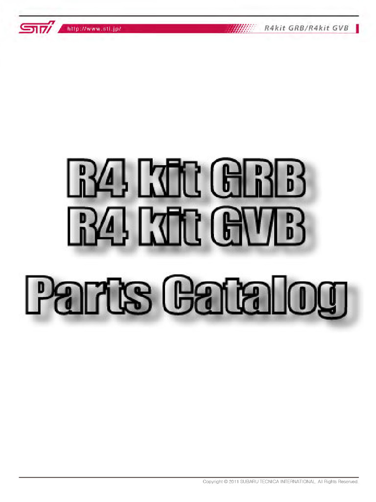 R4_parts_catalog | PDF | Automotive Industry | Land Vehicles