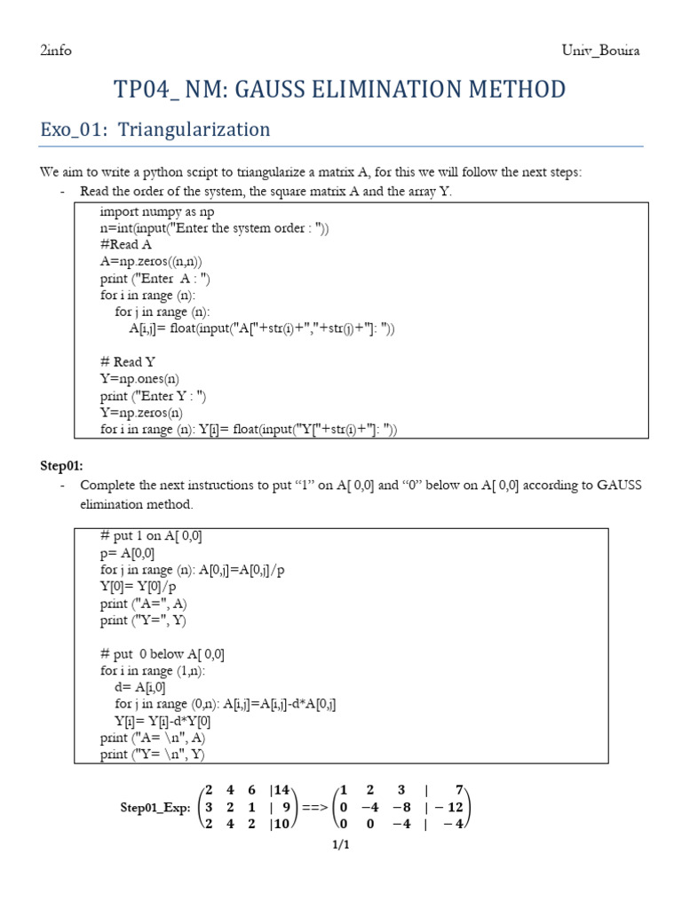 MN_TP04-Sol | PDF | Linear Algebra | Algebra
