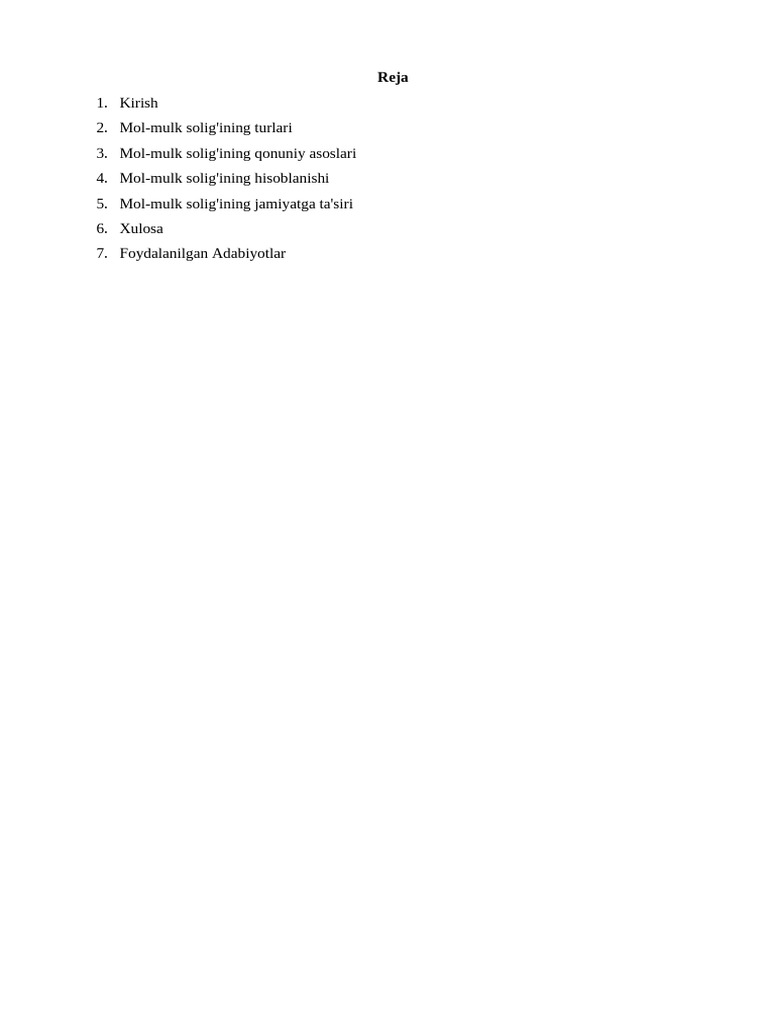 Mol Mulk Solig | PDF