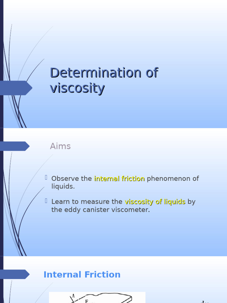 Determination of Viscosity | PDF