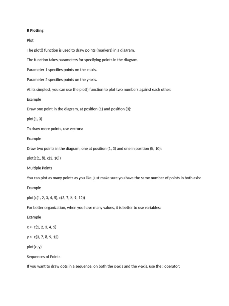 R Plotting | PDF | Cartesian Coordinate System | Function (Mathematics) R Plotting | PDF | Cartesian Coordinate System | Function (Mathematics)