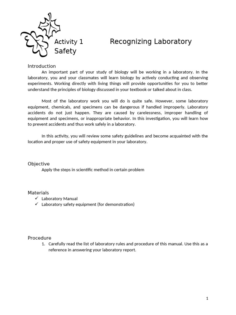 Laboratory Safety Guidelines for Biology | PDF | Laboratories | Safety