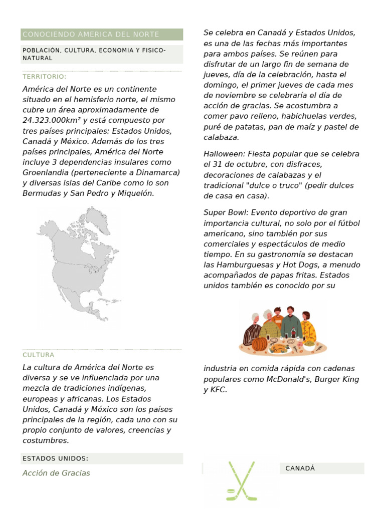 América del Norte: Cultura y Economía | PDF | América del Norte | México