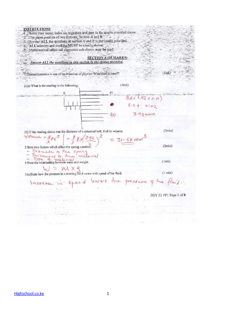 PHY F3 PP1 MS 2024 Endterm 2 Exam | PDF