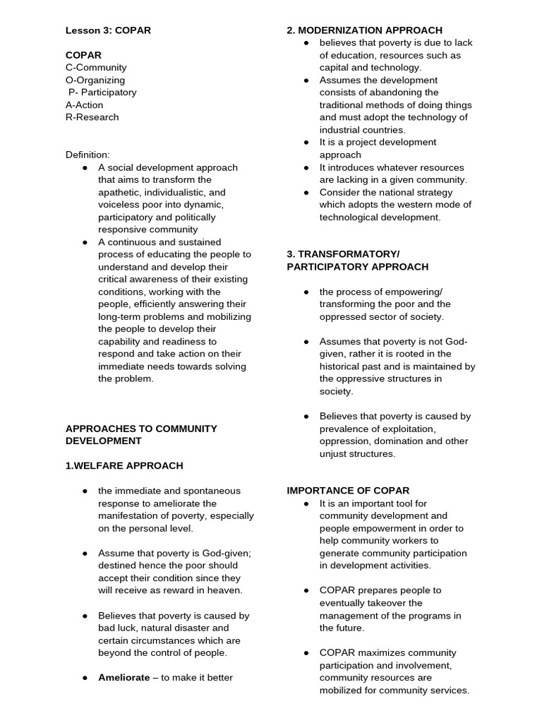 Lesson 3 | PDF | Community | Poverty