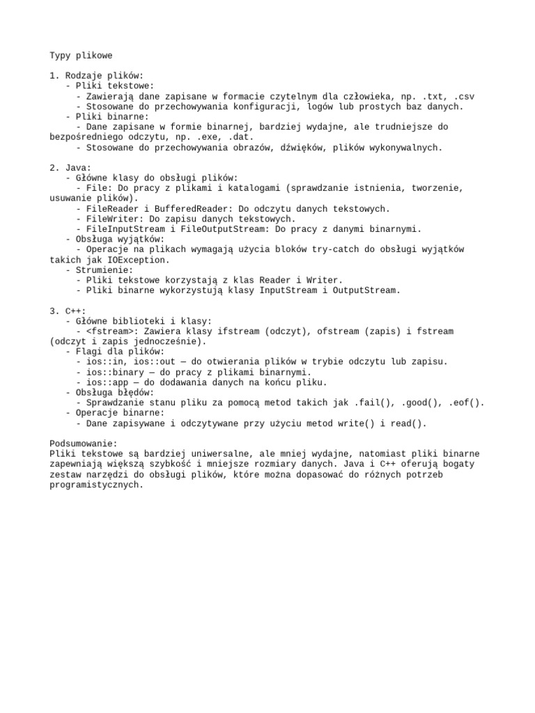 Typy Plikowe | PDF