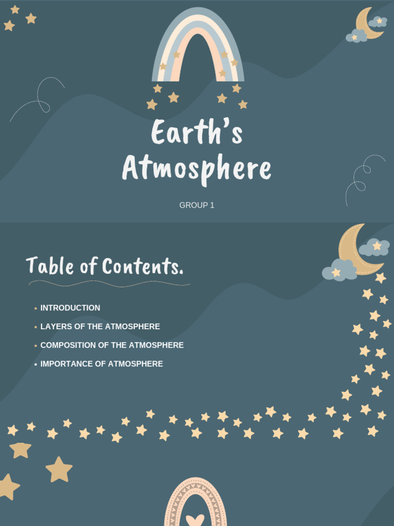 Group 1 - Earth's Atmosphere | PDF | Atmosphere Of Earth | Atmosphere