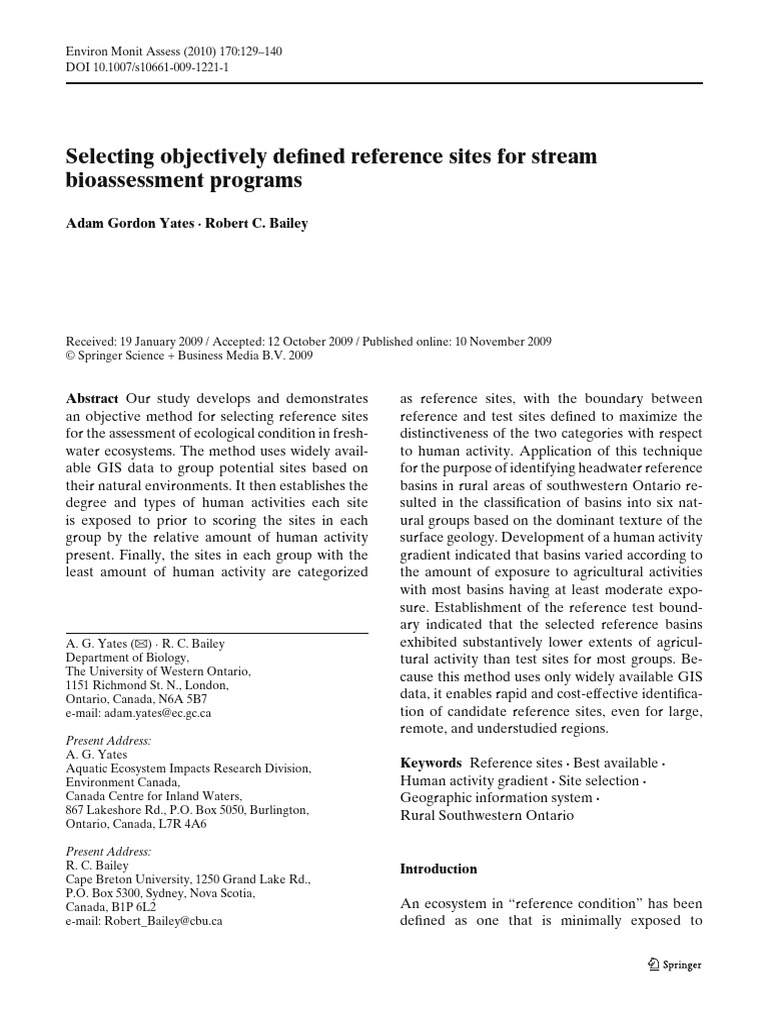 2010, Yates & Bailey | PDF | Drainage Basin | Geographic Information System