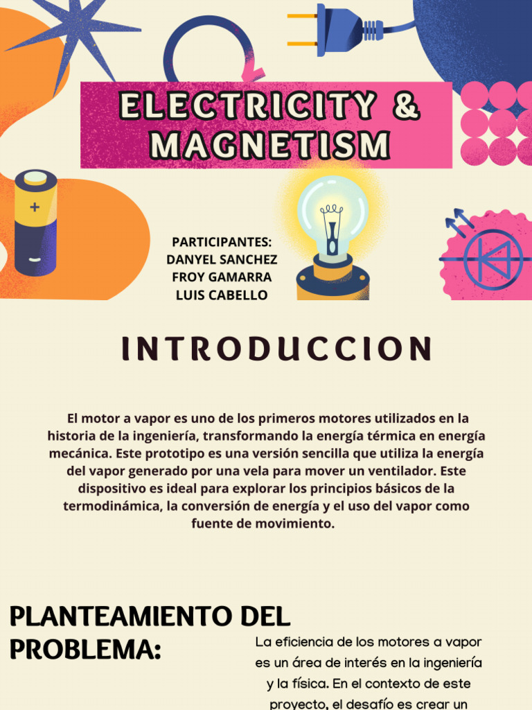 Electricity and Magnetism Physical Science Presentation in Colourful ...