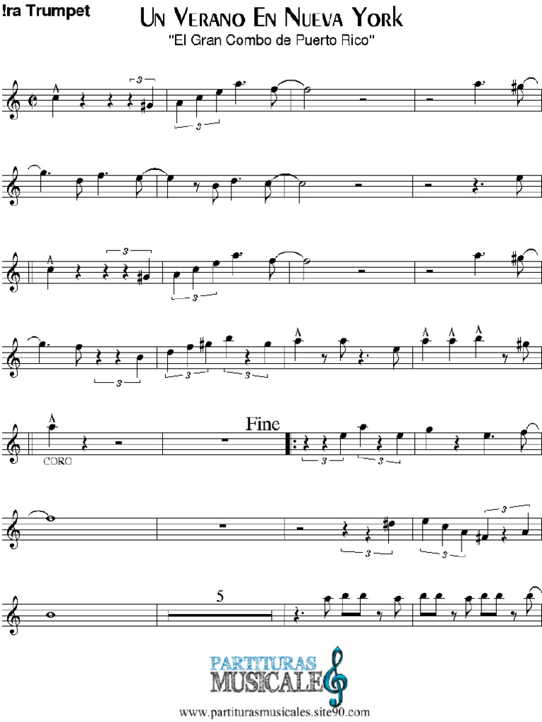 Trompeta 1 - Un Verano en Nueva York | PDF