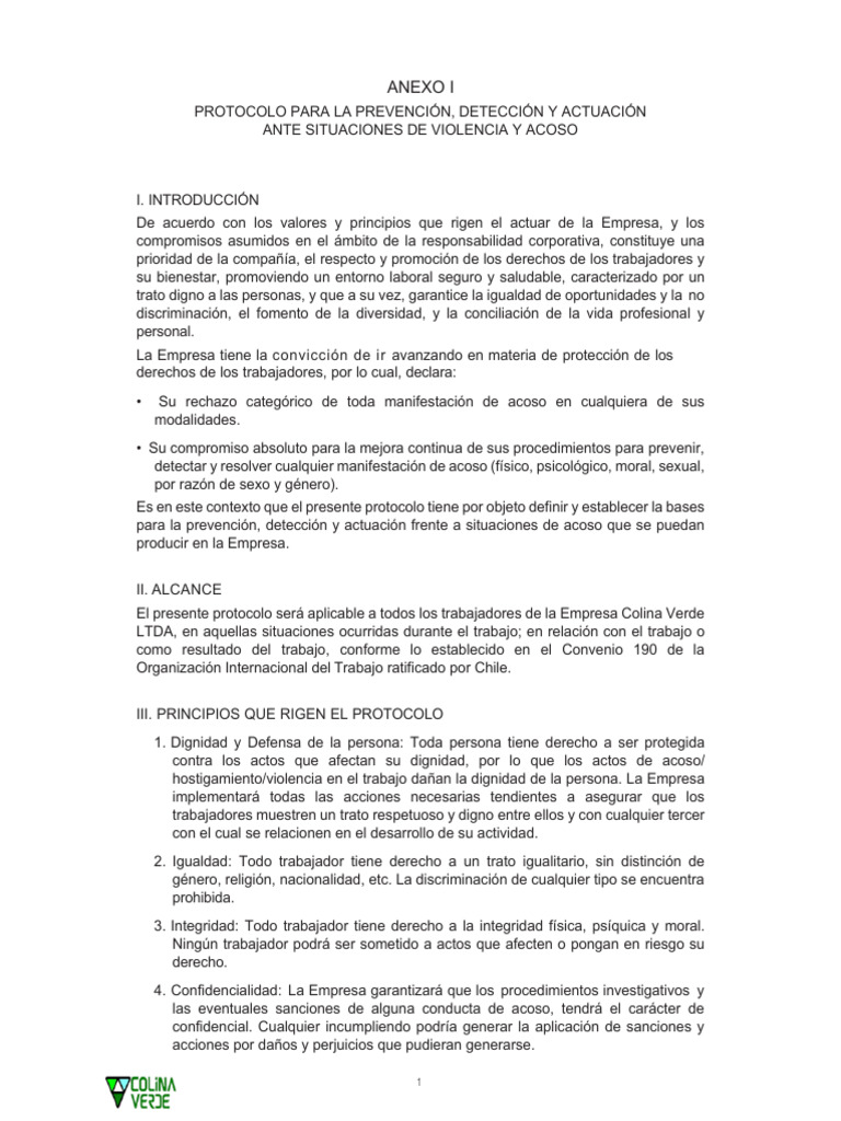 ANEXO III Protocolo Ley Karin | PDF | Acoso sexual | Justicia