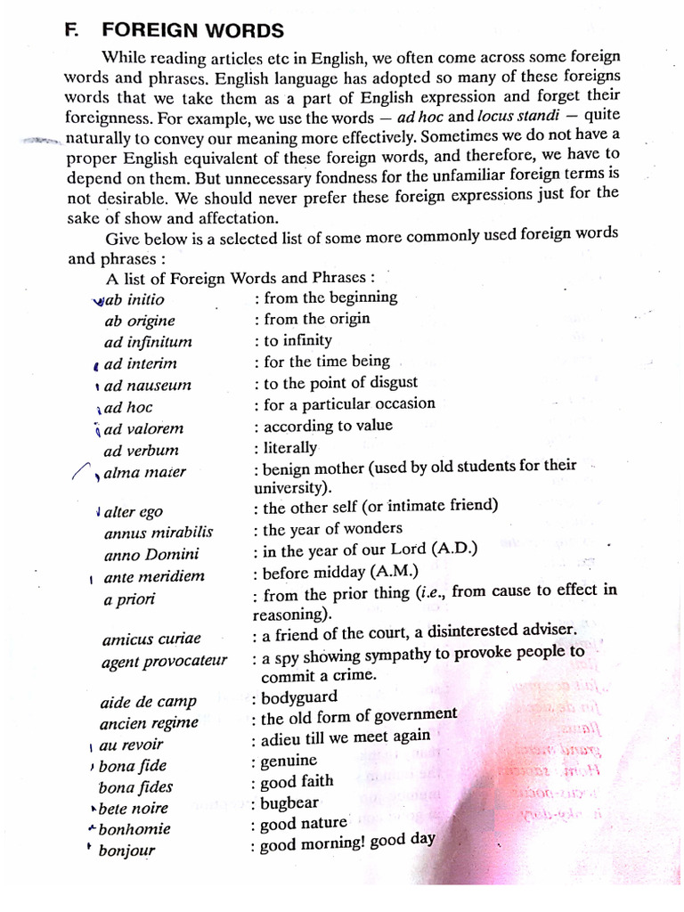 Foreign Words (2) | PDF