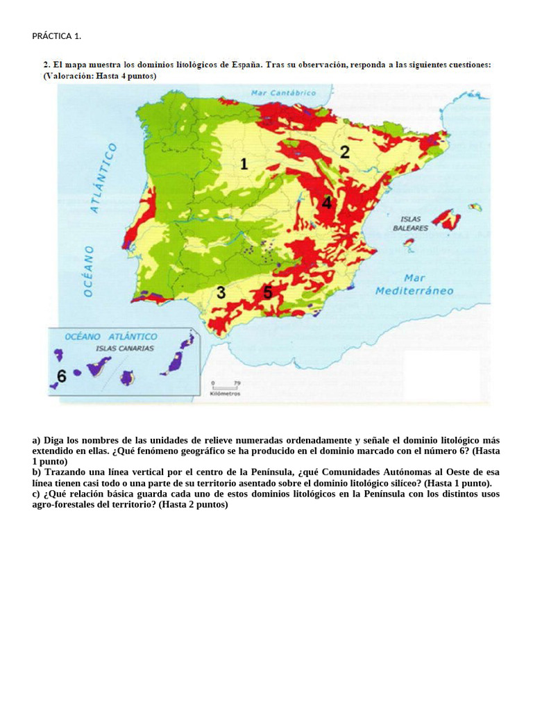 Prácticas Tema 2. El Relieve | PDF | Ciencias de la Tierra