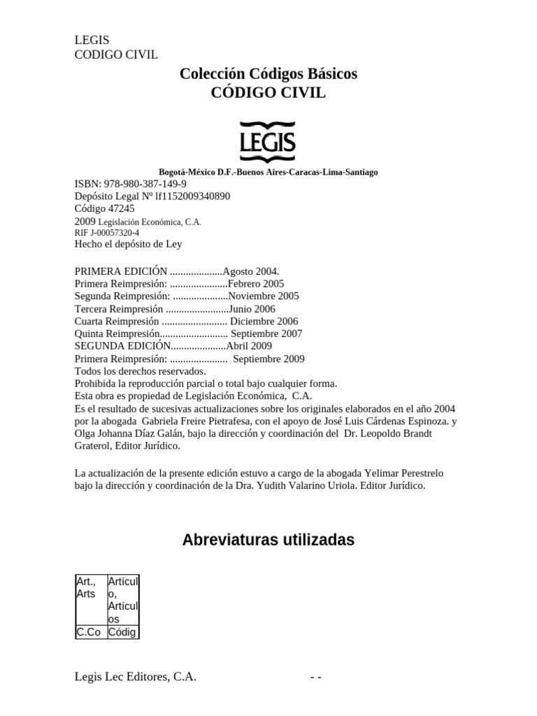Cod Basico Civil (Doc) | PDF | Pagos | Propiedad