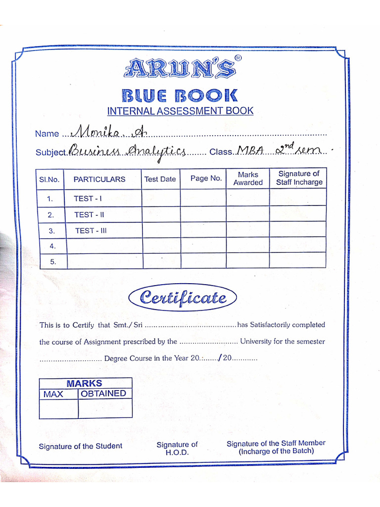 Monika A -BA Assignment | PDF