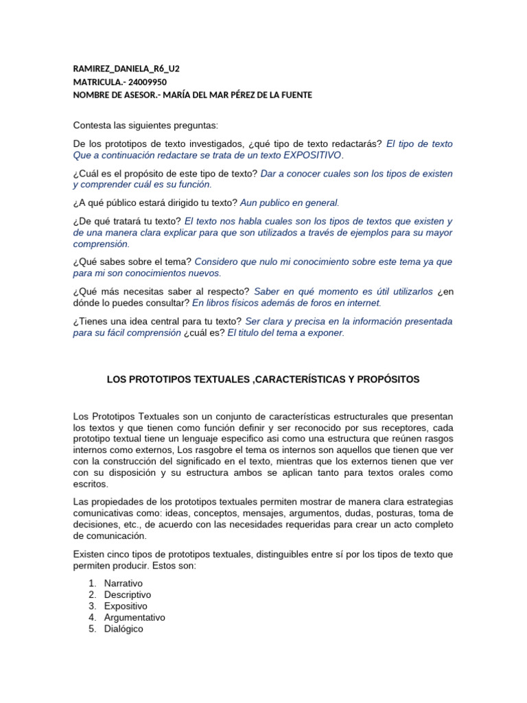 Prototipos Textuales: Tipos y Usos | PDF | Narración | Comunicación humana
