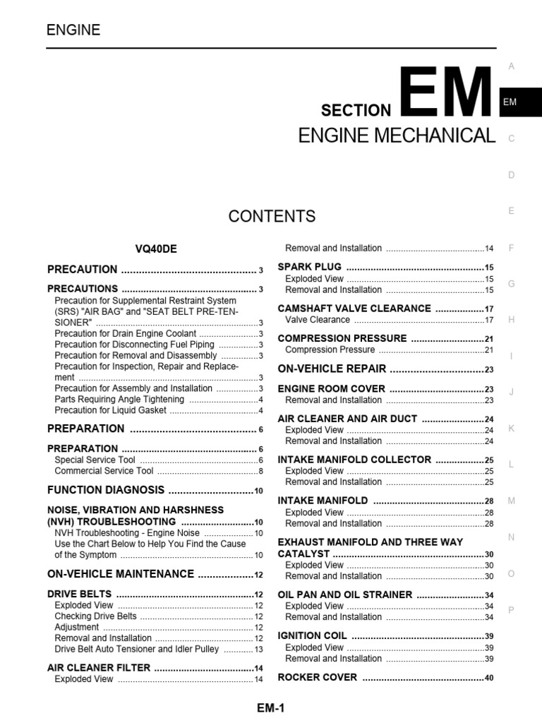 EM vq40 | PDF | Airbag | Belt (Mechanical)