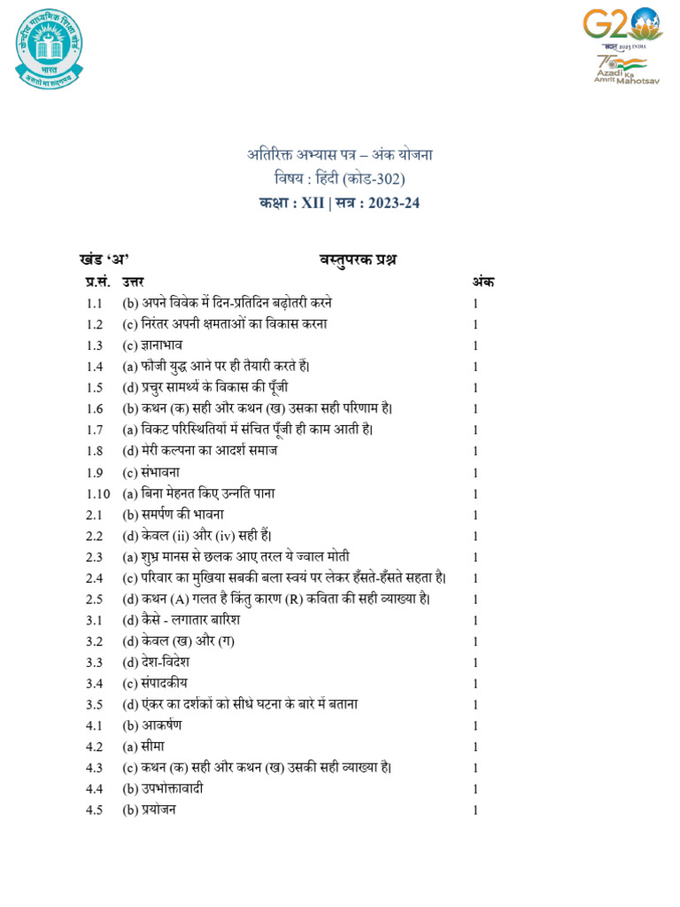 Hindi Pqms | PDF