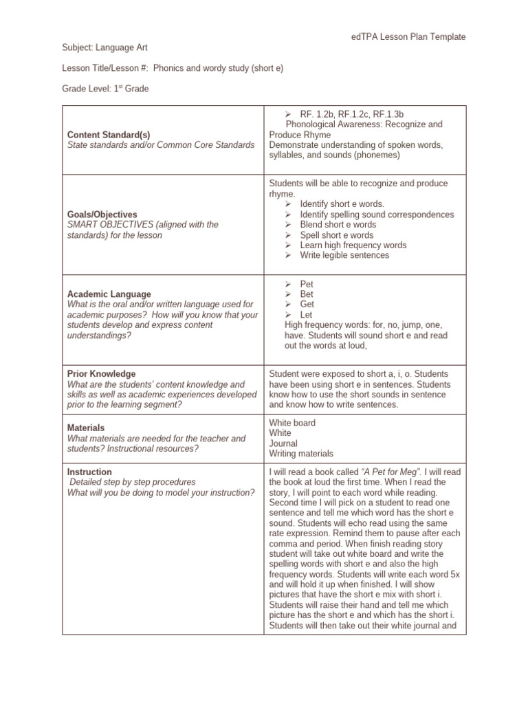 Week 8 lesson plan | PDF | Psycholinguistics | Applied Linguistics