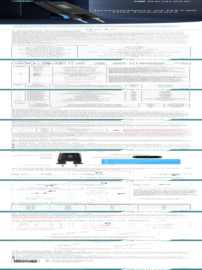 Instructions of HT140 Hot Tweezers Compressed | PDF | Power Supply ...