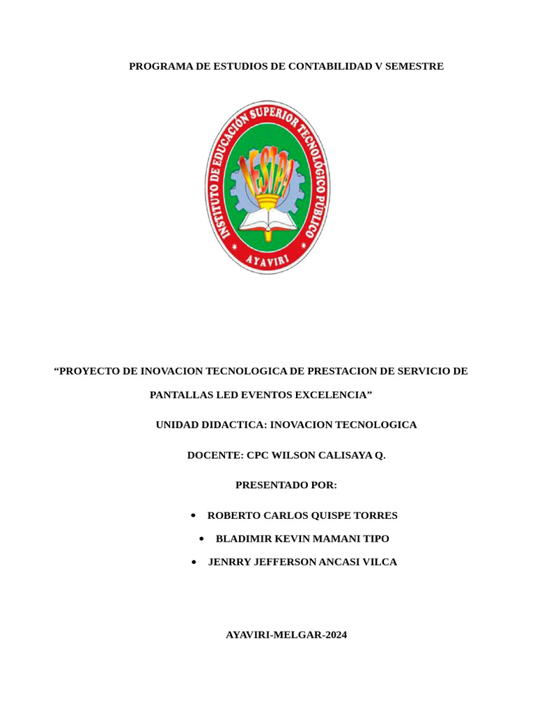 Primer Borrador Proyecto de Inovacion | PDF | Bancos | Compartir (Finanzas)