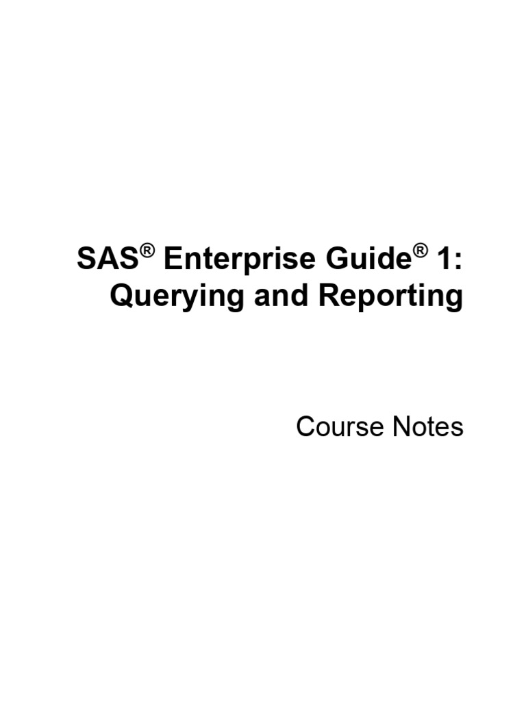 Curso Sas Enterprise Guide | PDF | Sas (Software) | Microsoft Excel