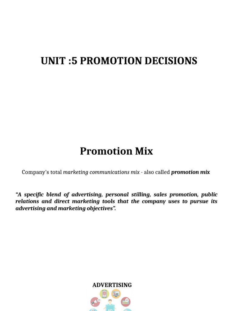 Unit 5 Marketing Management | PDF | Sales | Advertising