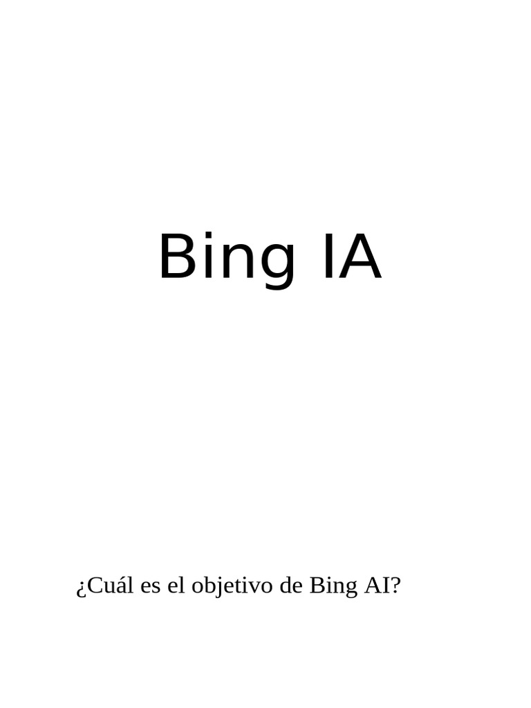 Bing IA | PDF