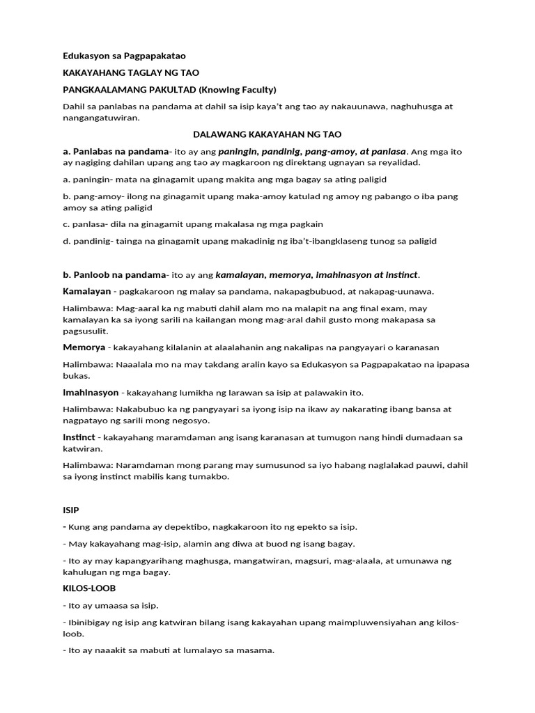 ESP Q1 Reviewer | PDF