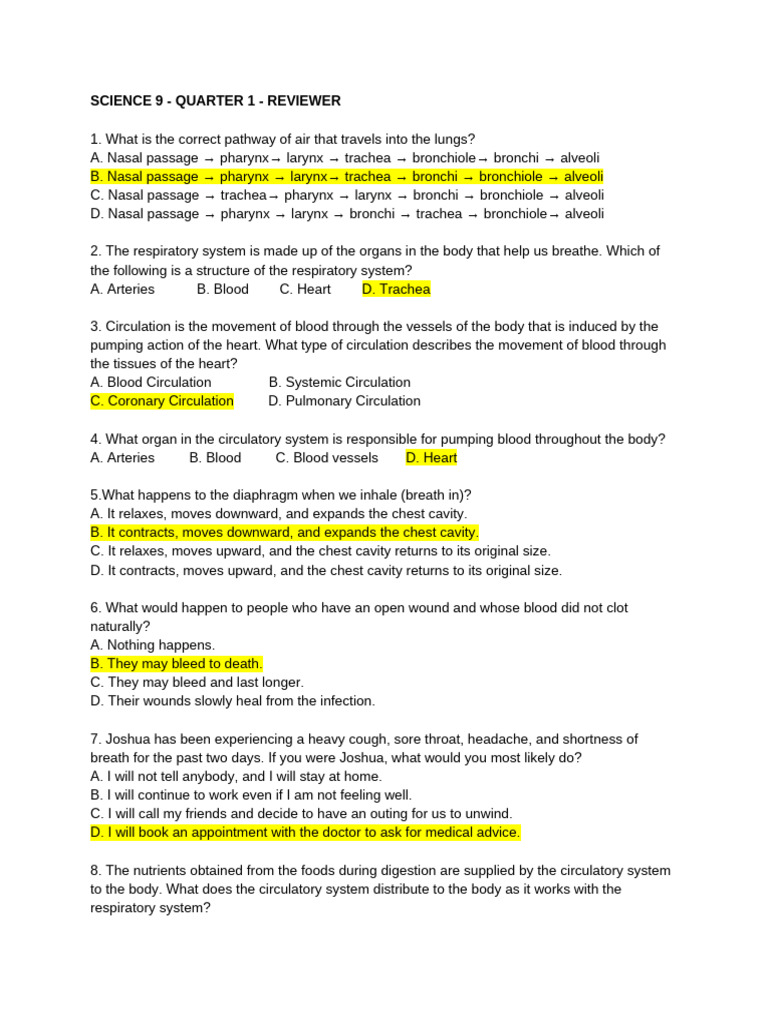 Science 9 - Quarter 1 - Reviewer | PDF | Dominance (Genetics ...