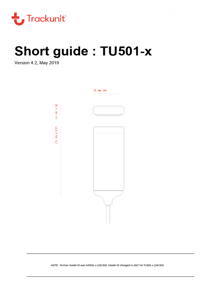 Trackunit - Installation - TU501 - EN | PDF | Power Supply | Light Emitting Diode