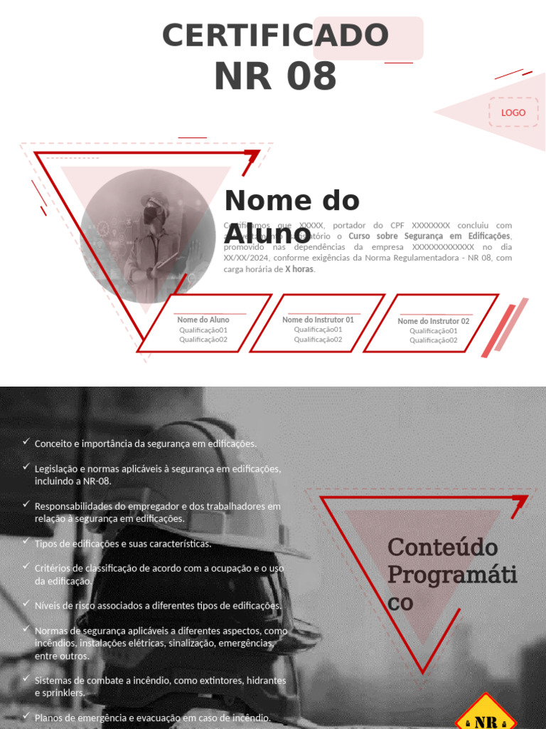 Modelo de Certificado NR-08 | PDF