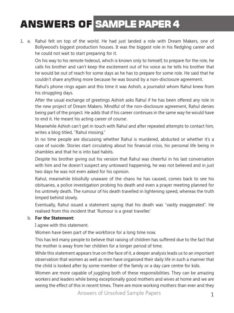 Unsolved Sample Paper Eng | PDF | Mount Everest | Social Media Unsolved Sample Paper Eng | PDF | Mount Everest | Social Media