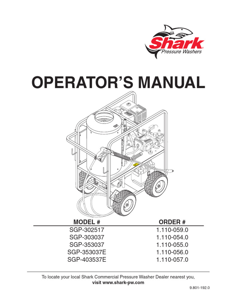 Shark SGP User Manual (1) | PDF | Washing Machine | Pump
