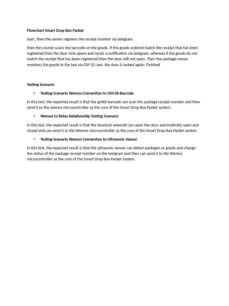 Flowchart Smart Drop Box Packet | PDF