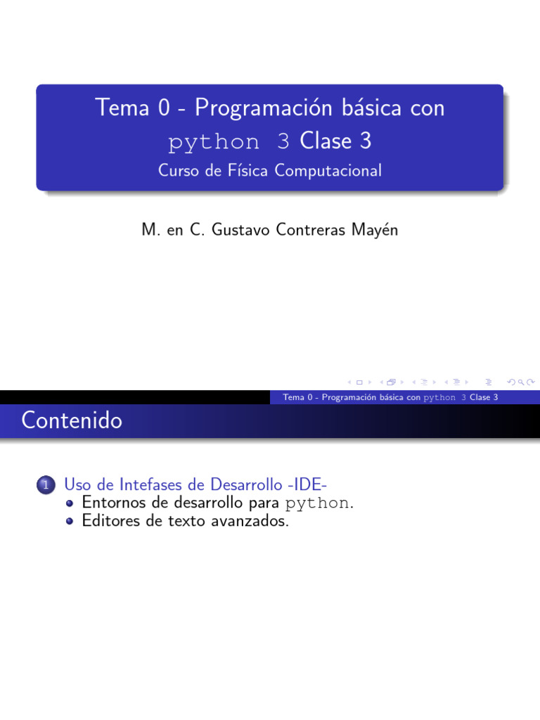 Tema 0-Clase3 | PDF | Python (lenguaje de programación) | Entorno de ...