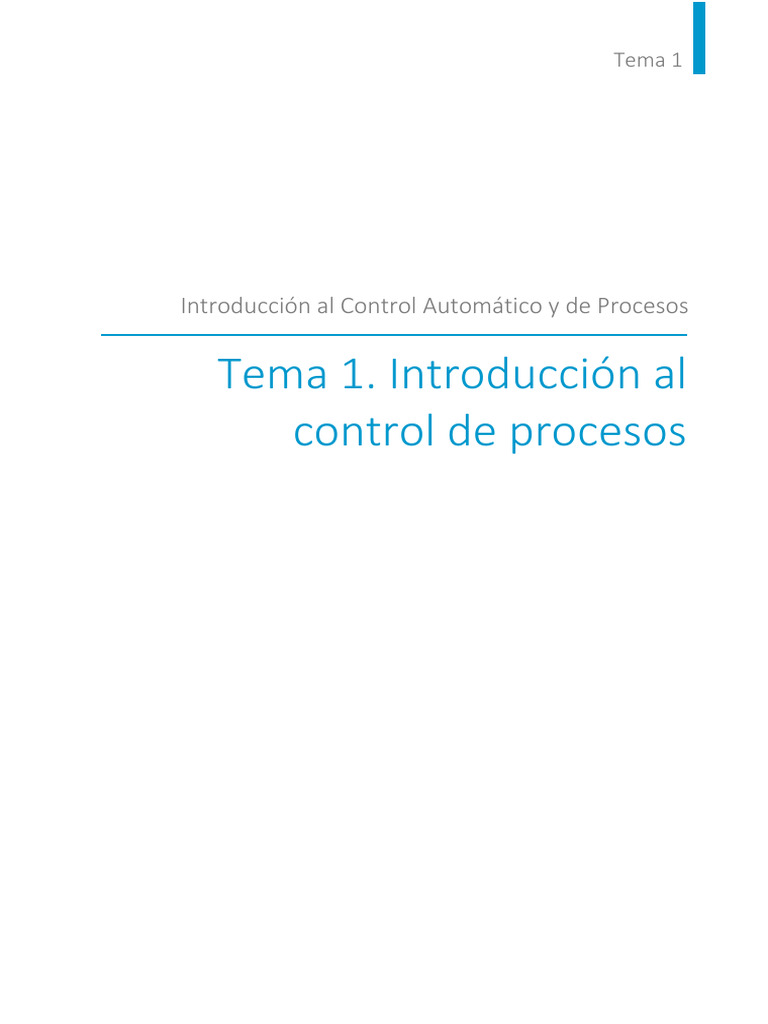 Introducción Al Control Automático de Procesos | PDF | Sensor ...