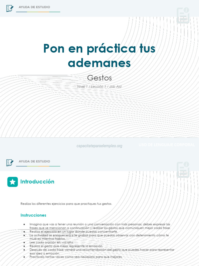 Practica Tus Ademanes | PDF | Comunicación | Gesto