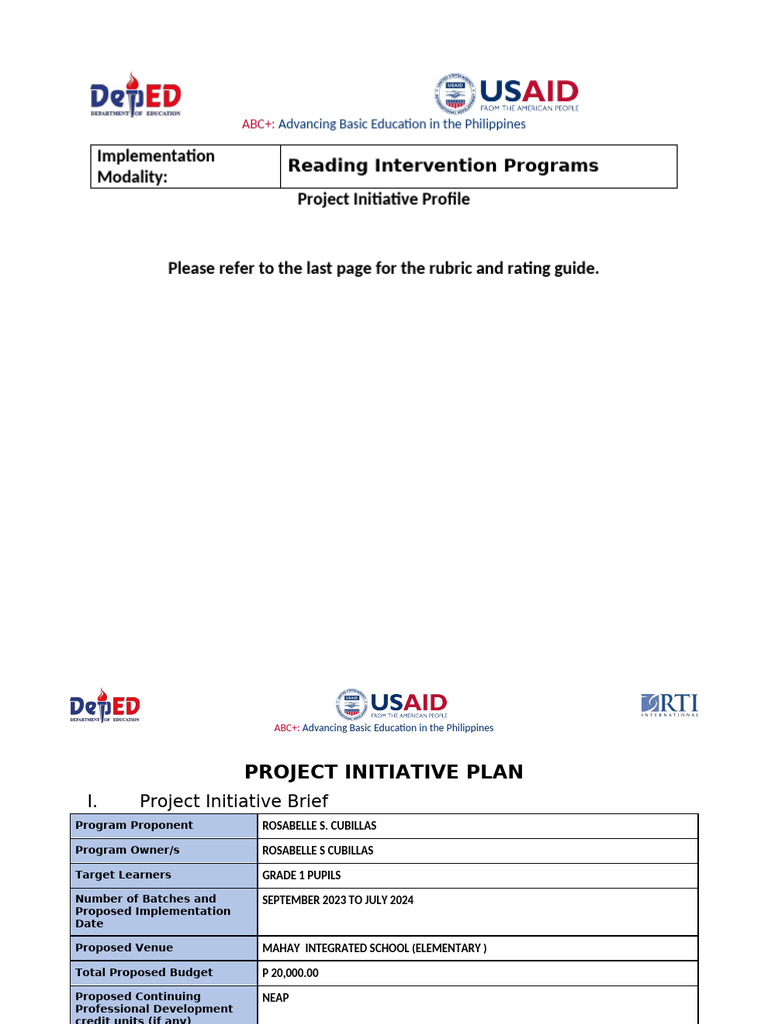 Mahay Is Pip Project RSC | PDF | Learning | Cognitive Science