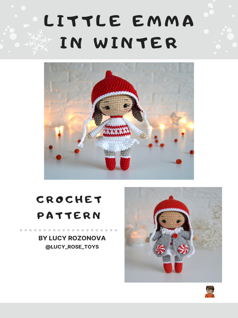 Little Emma in Winter - 24 | PDF | Crochet | Yarn