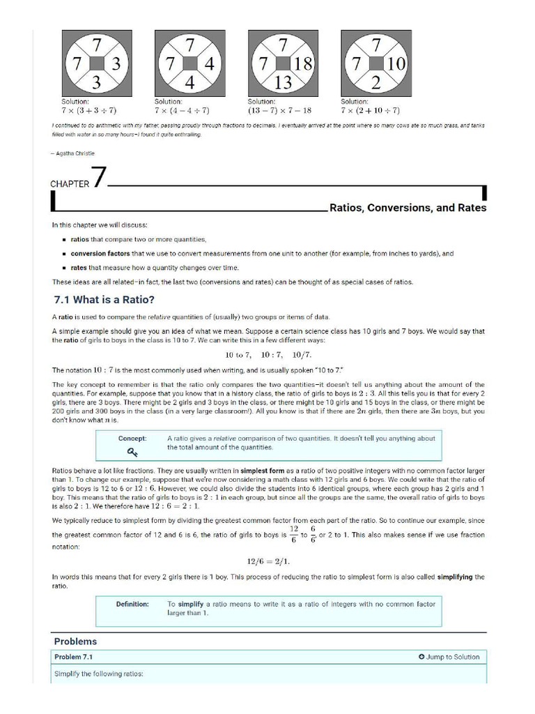 Aops Prealgebra Chapter7-15 | PDF