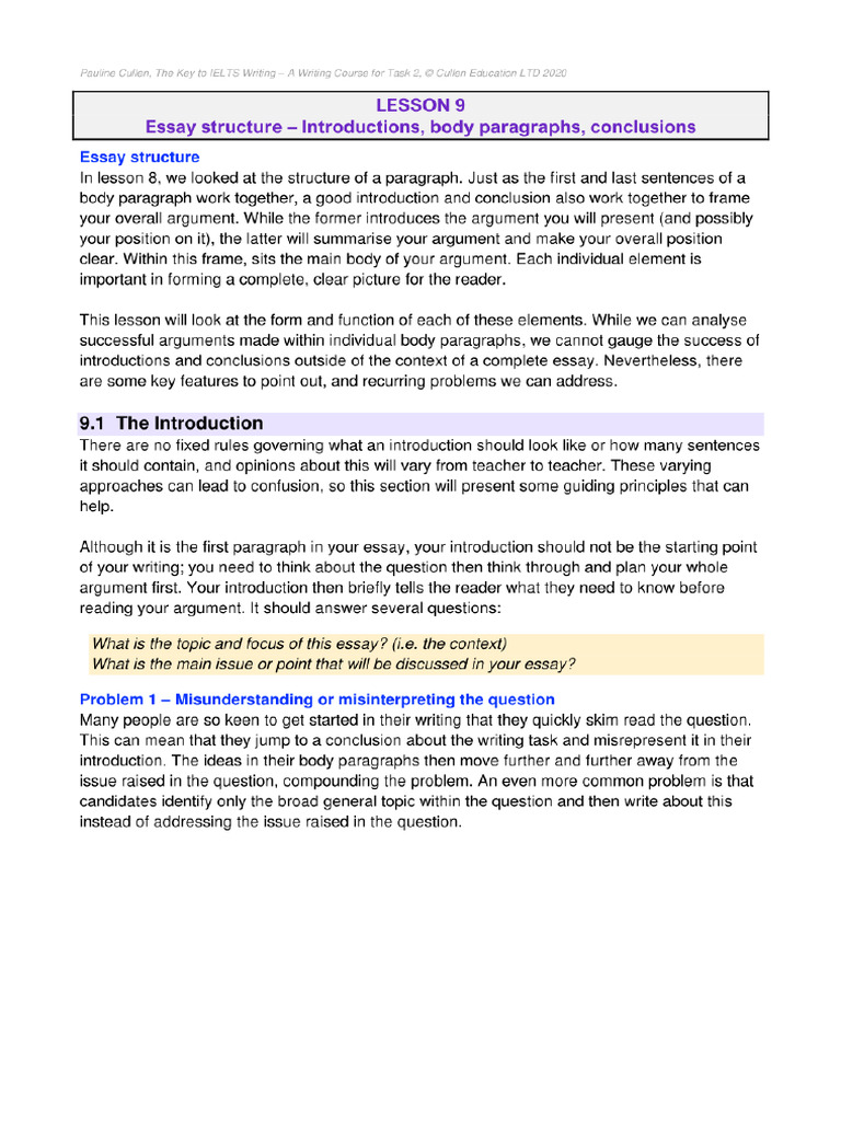 Problems in Writing Introduction | PDF