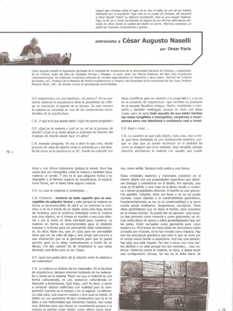 30-60 - 5 - Materia - Entrevista A Naselli | PDF