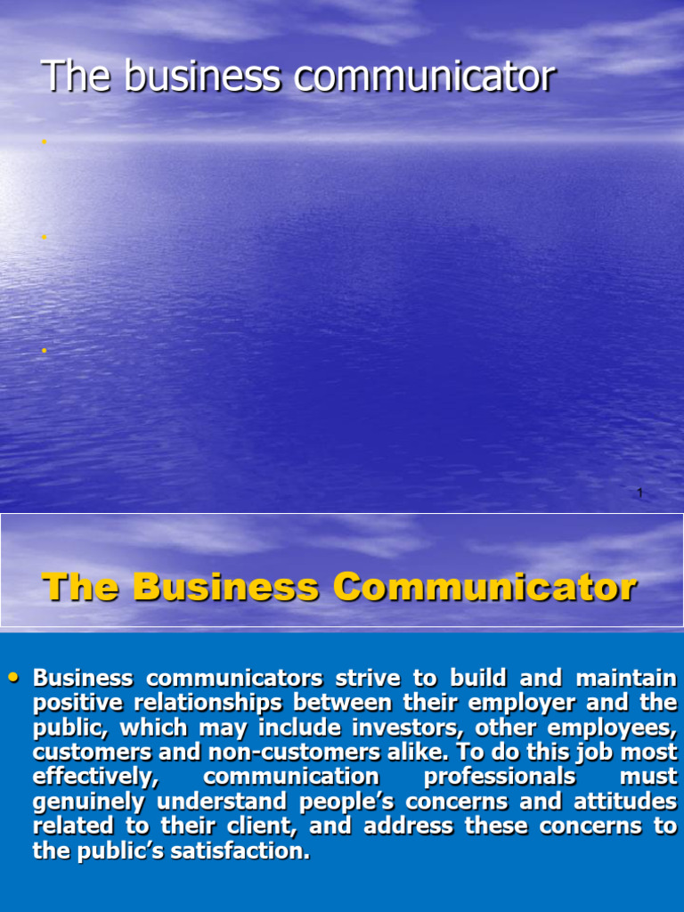 The Business Communicator | PDF | Communication | Target Audience